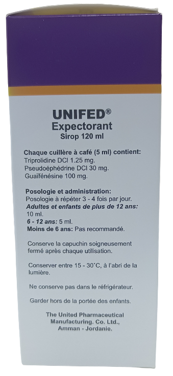 UNIIFED EXPECTORANT SYRUP 120ML-MEDILIFE PHARMACY-UAE